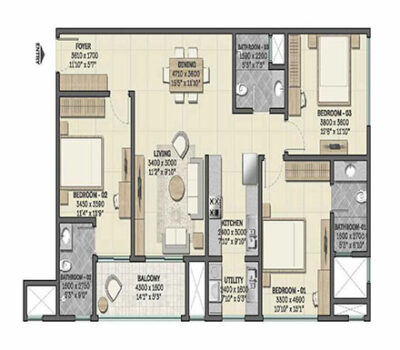 SOBHA INSIGNIA 3 & 4 Bedroom Apartments Sale Price Bangalore